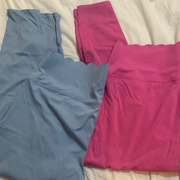 JoyLab | Pants & Jumpsuits | Joy Lab Blue And Pink Scalloped Leggings ...